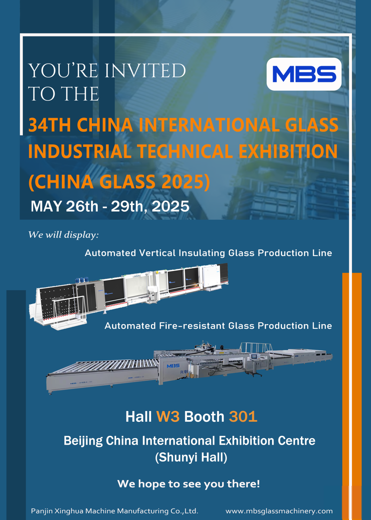 2025 China Glass - MBS Insulating Glass Production Line